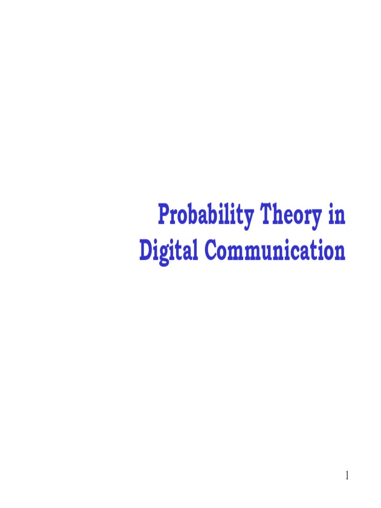 LECT3 Probability Theory | PDF | Probability Density Function | Probability Distribution