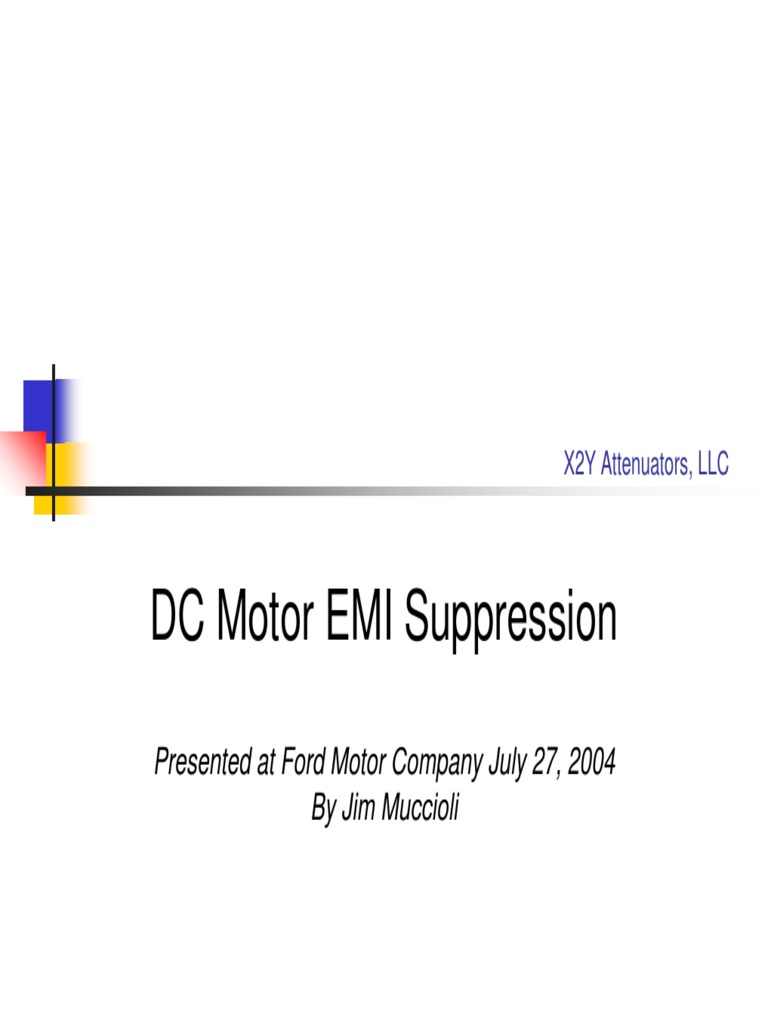 DC Motor EMI Suppression | PDF | Electromagnetic Compatibility ...