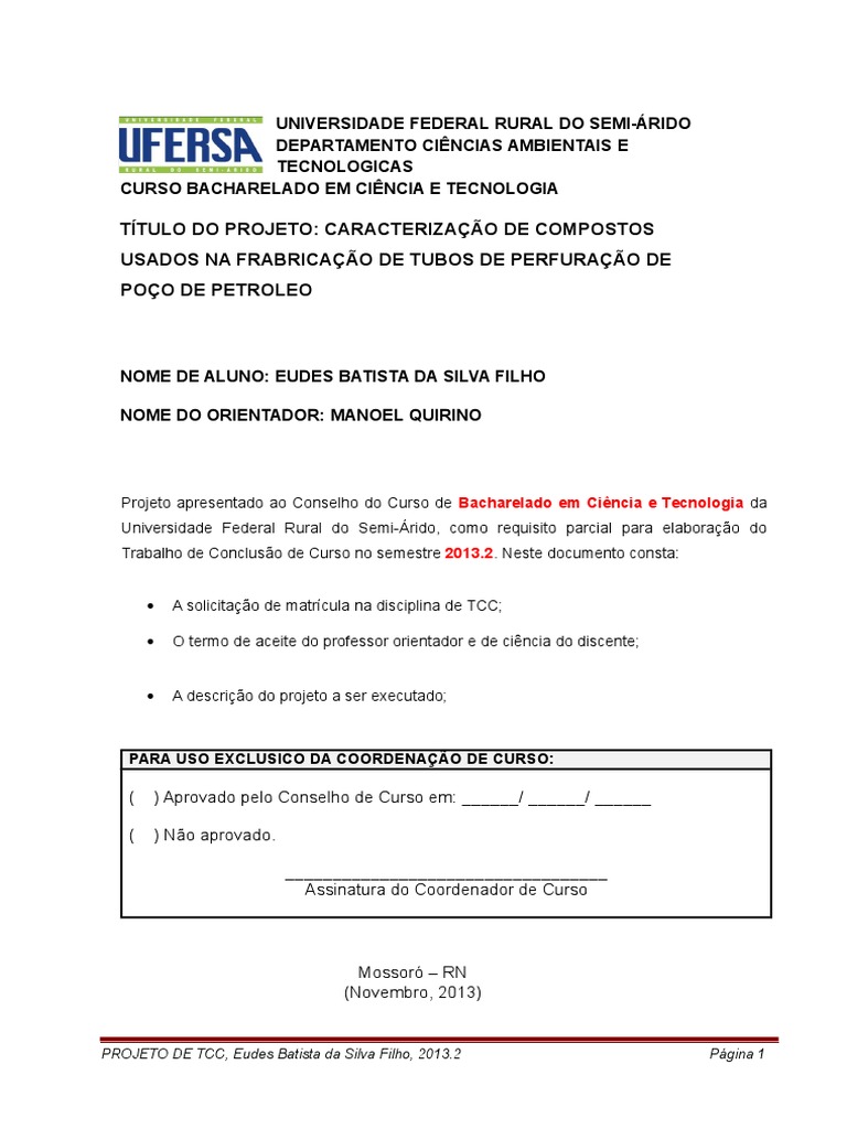 Modelo de Projeto TCC - 1 | PDF | Metodologia | Matéria