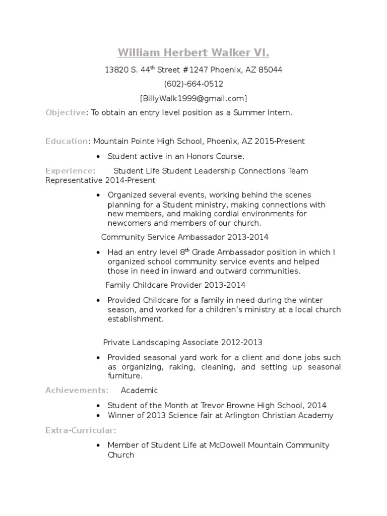 Williams Resume | PDF