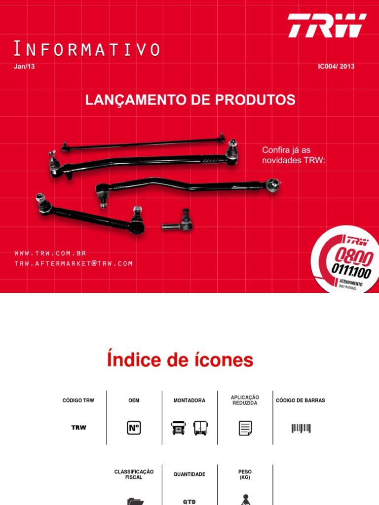 Catalogo Novo TRW e Nakata | PDF