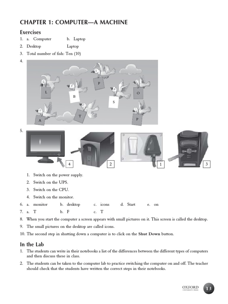 Chapter 1: Computer-A Machine: Exercises | Download Free PDF | Office ...