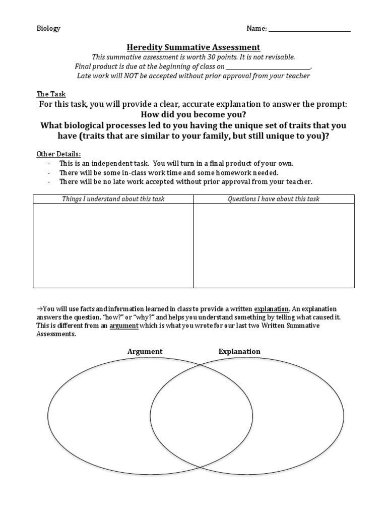Heredity Assessment Guide | PDF | Educational Assessment | Learning