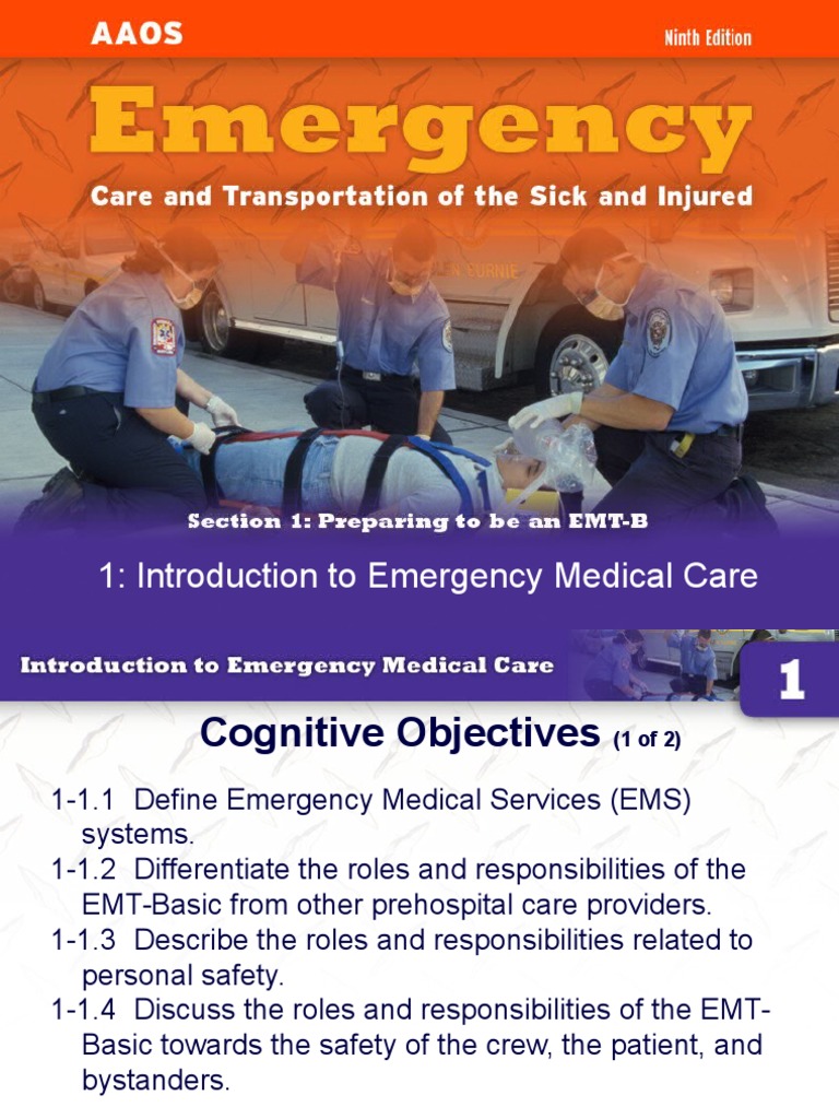 Overview of EMT-Basic Roles and EMS | PDF | Emergency Medical Services ...