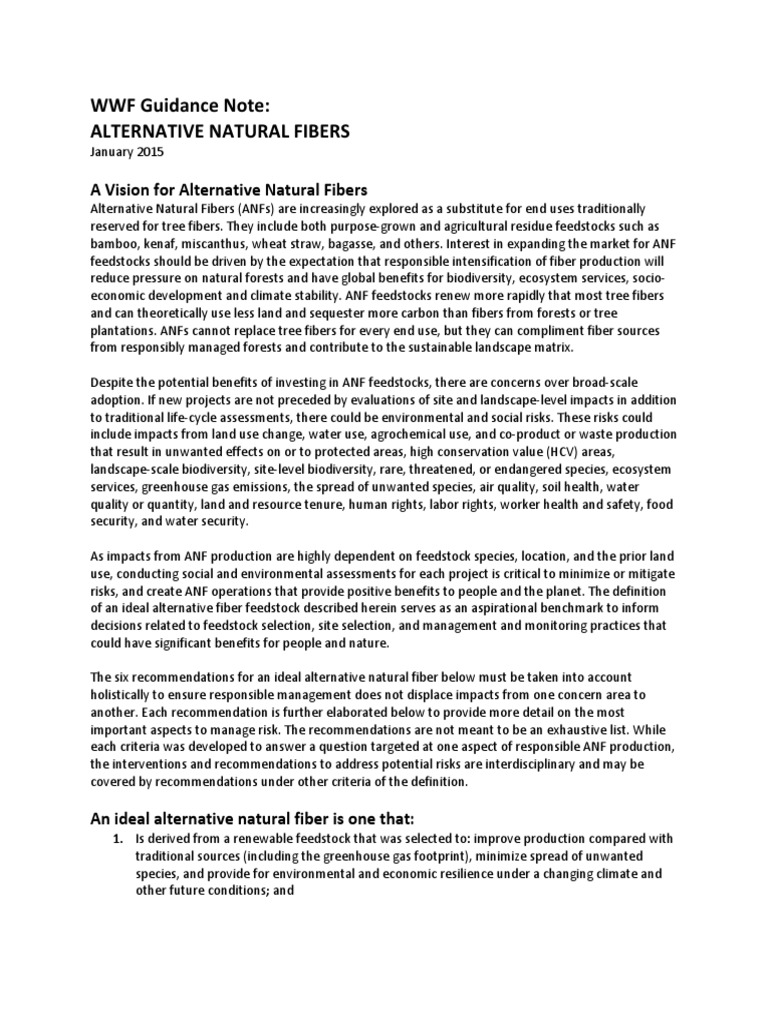 Alt Fiber Guidance Note | PDF | Biodiversity | Conservation Biology