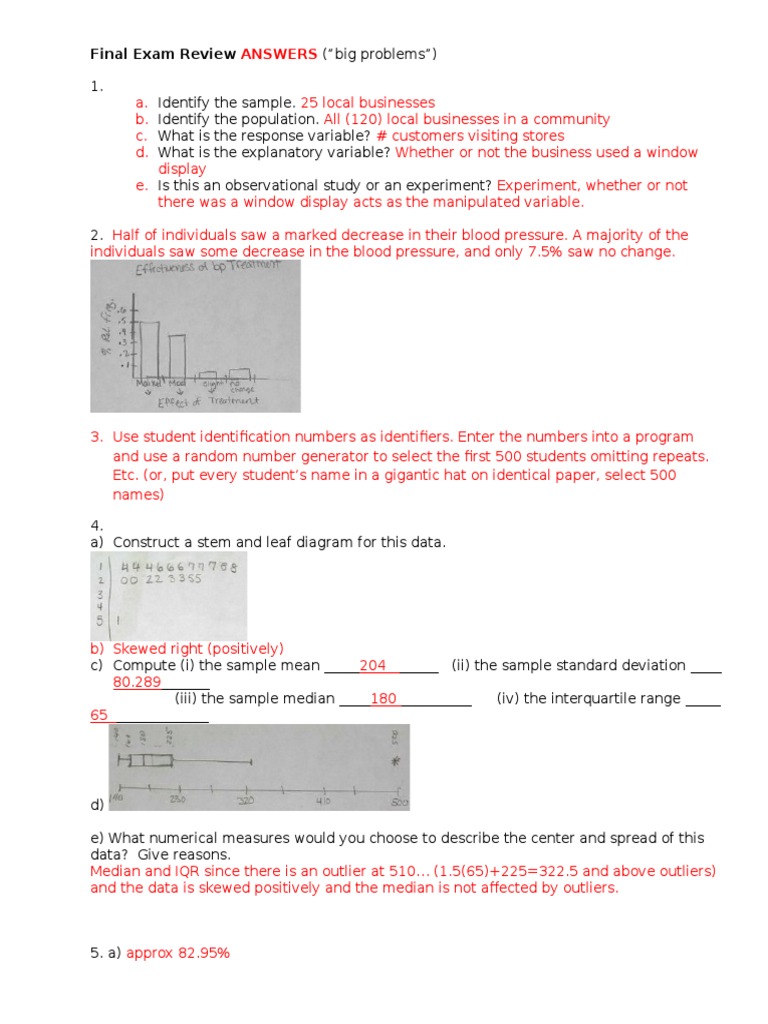 Stats 2B03 Exam Review Guide | PDF