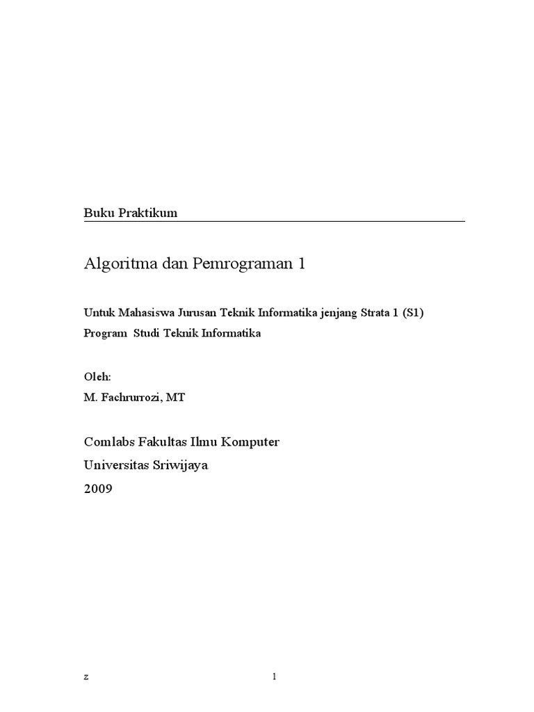 Modul Praktikum Alpro 1-2 | PDF