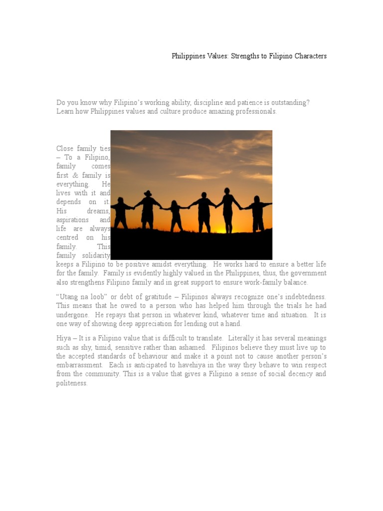 Filipino Values: The Essence of Pakikisama | PDF | Value (Ethics ...