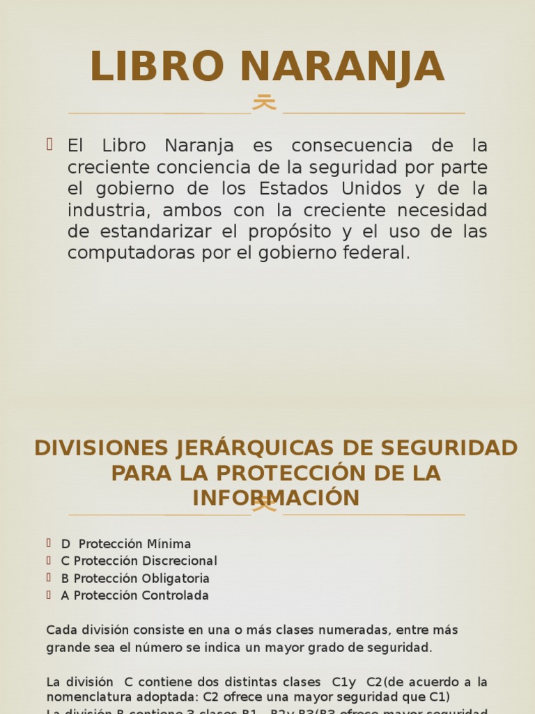 Libro Naranja | PDF | La seguridad informática | Seguridad