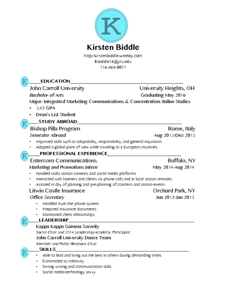 Biddle Resume2015 | PDF