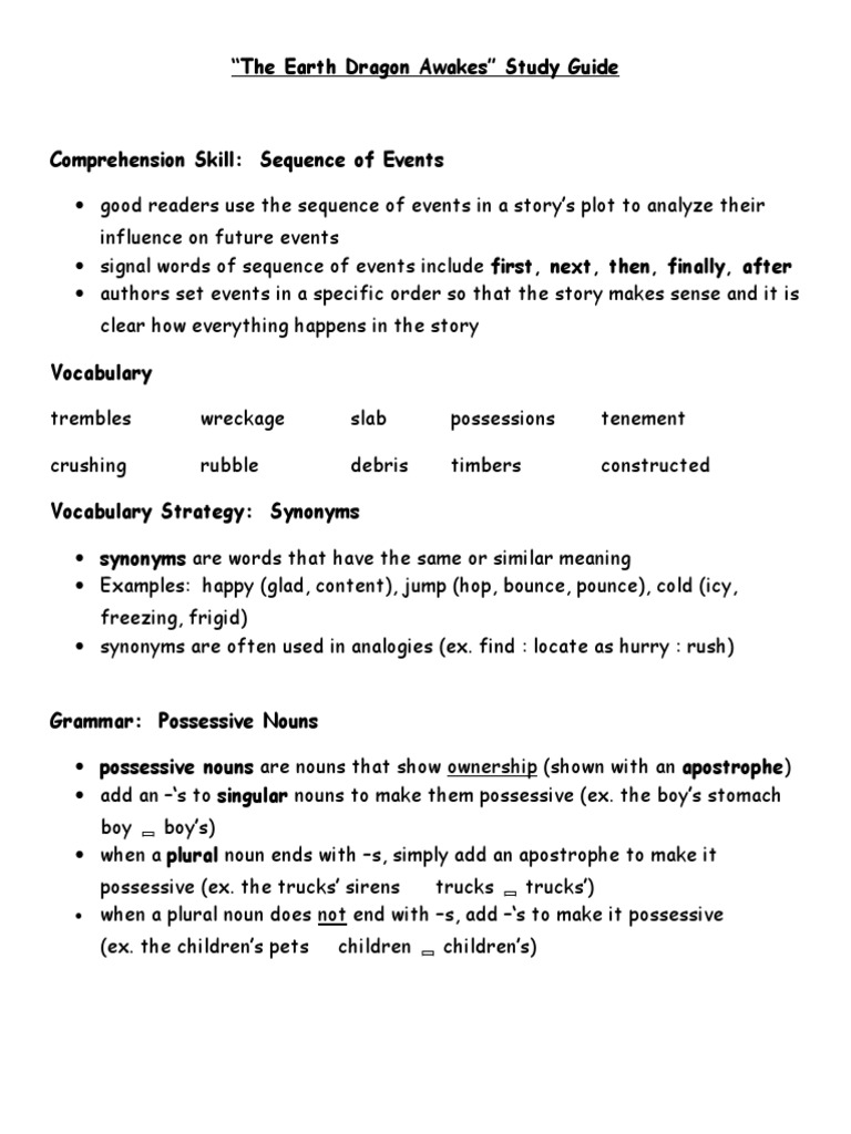 The Earth Dragon Awakes Study Guide | PDF