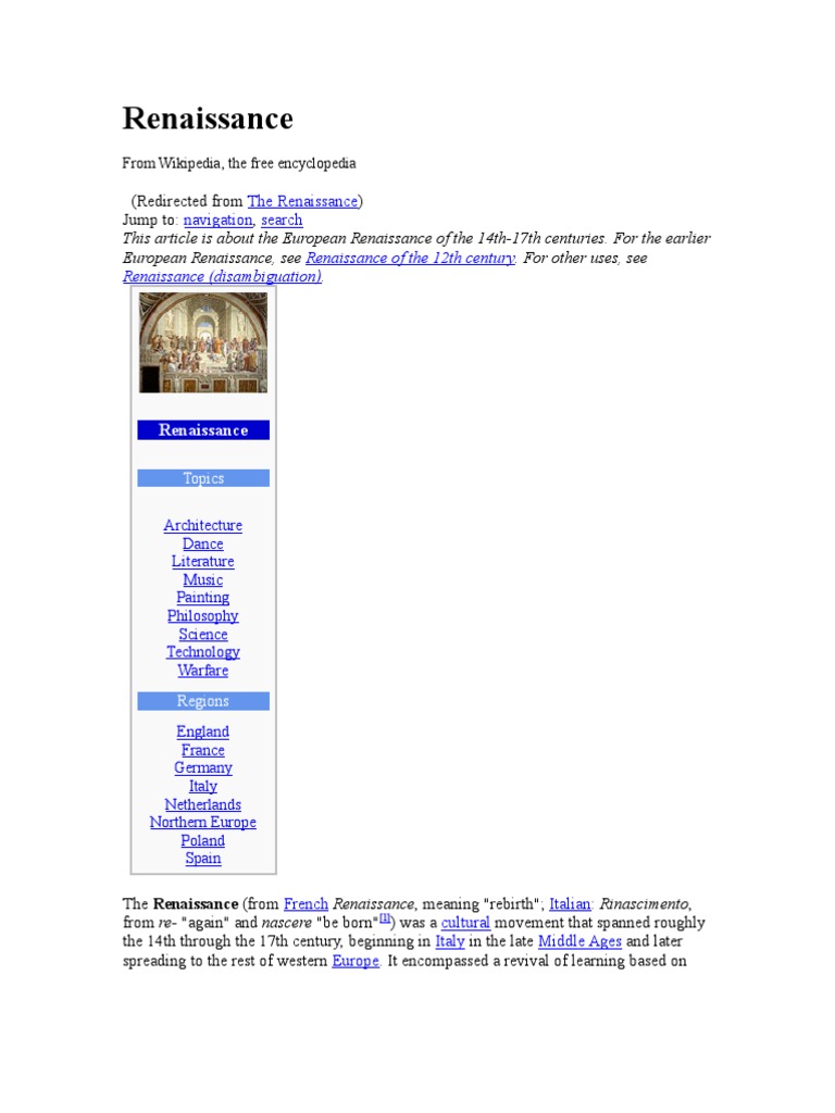 Renaissance | PDF | Renaissance Art | Renaissance