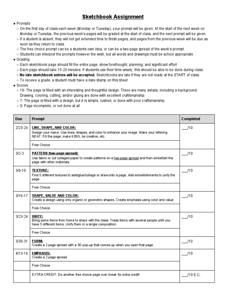 Artjournalassignmentsheet | PDF | Collage | Printmaking