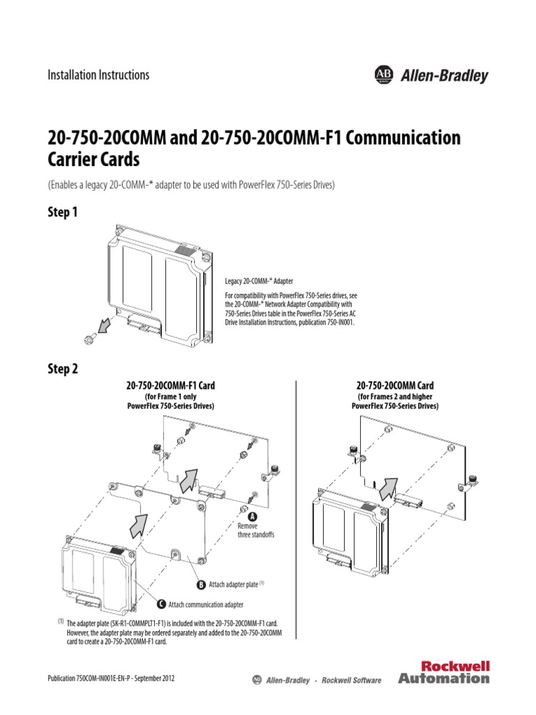 20-750-20COMM and 20-750-20COMM-F1 Communication Carrier Cards | PDF ...