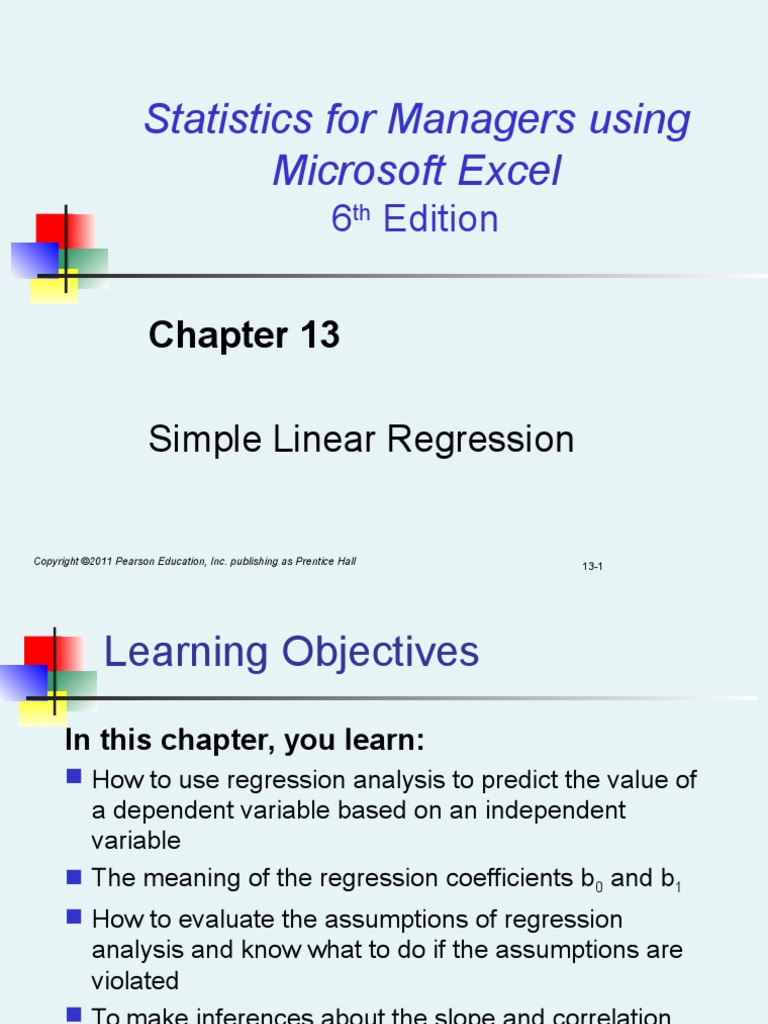 Statistics For Managers Using Microsoft Excel: 6 Edition | PDF | Errors And Residuals ...
