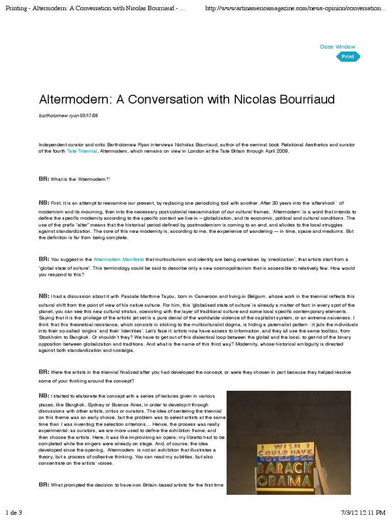Exploring Altermodern Art Concepts | PDF | Epistemology