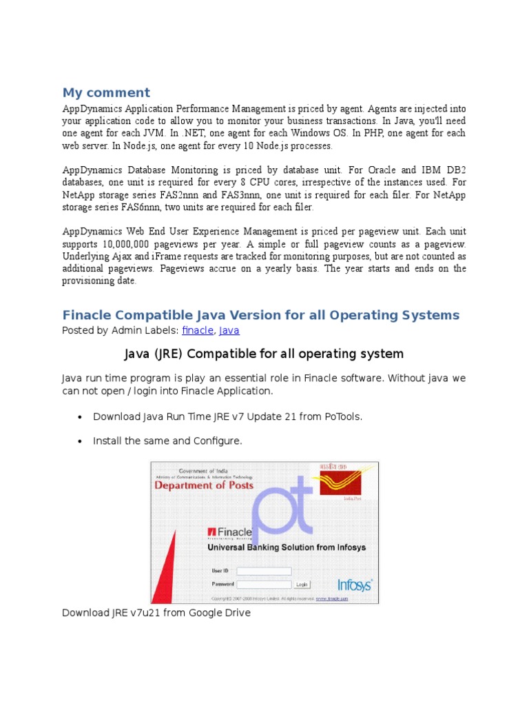 Appdynamics - For Finacle | PDF | Java Virtual Machine | Java ...