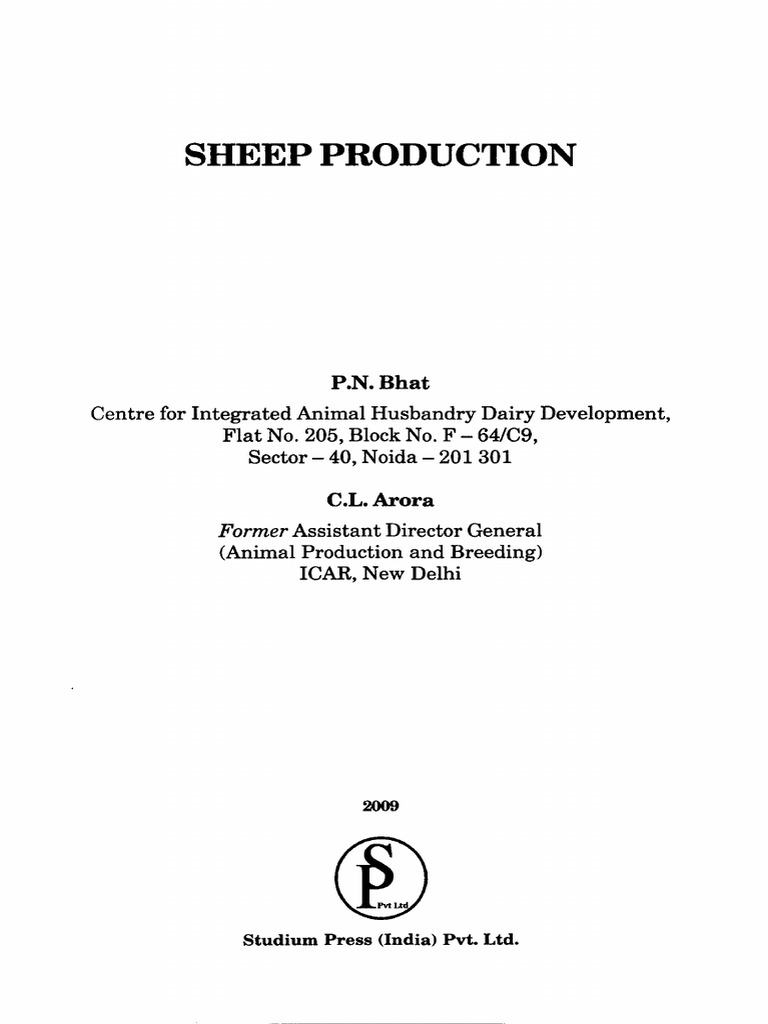 Sheep Production | Sheep | Livestock | Free 30-day Trial | Scribd