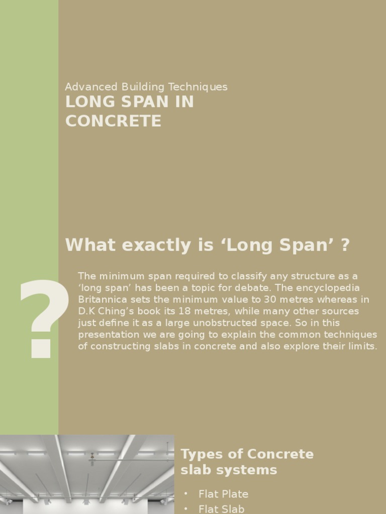 Long Span Concrete Slab Systems Explained | PDF | Structural Steel ...