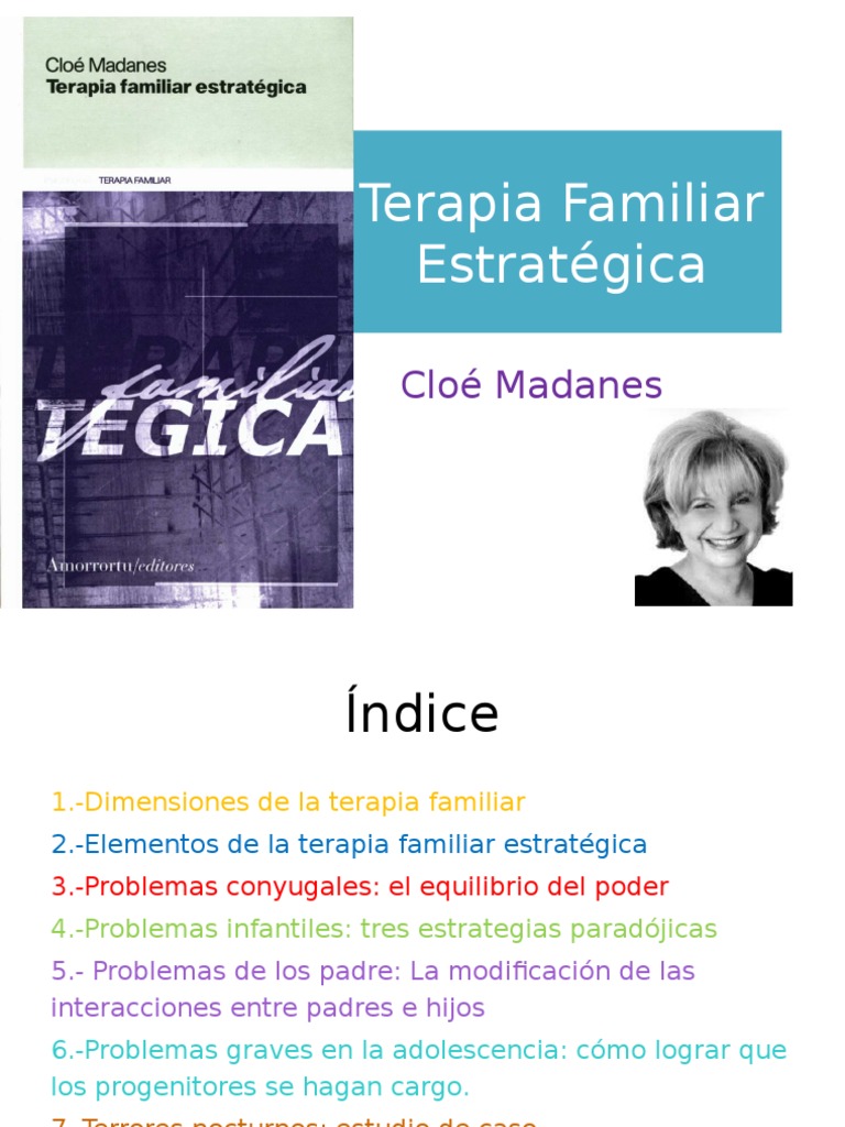 Terapia Familiar Estratégica. Clóe Madaness. | PDF | Terapia familiar | Psicoterapia
