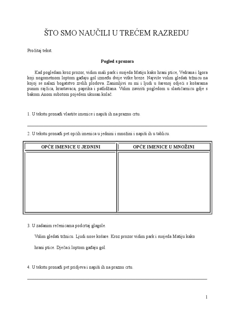 Dodatni Nastavni Listici | PDF