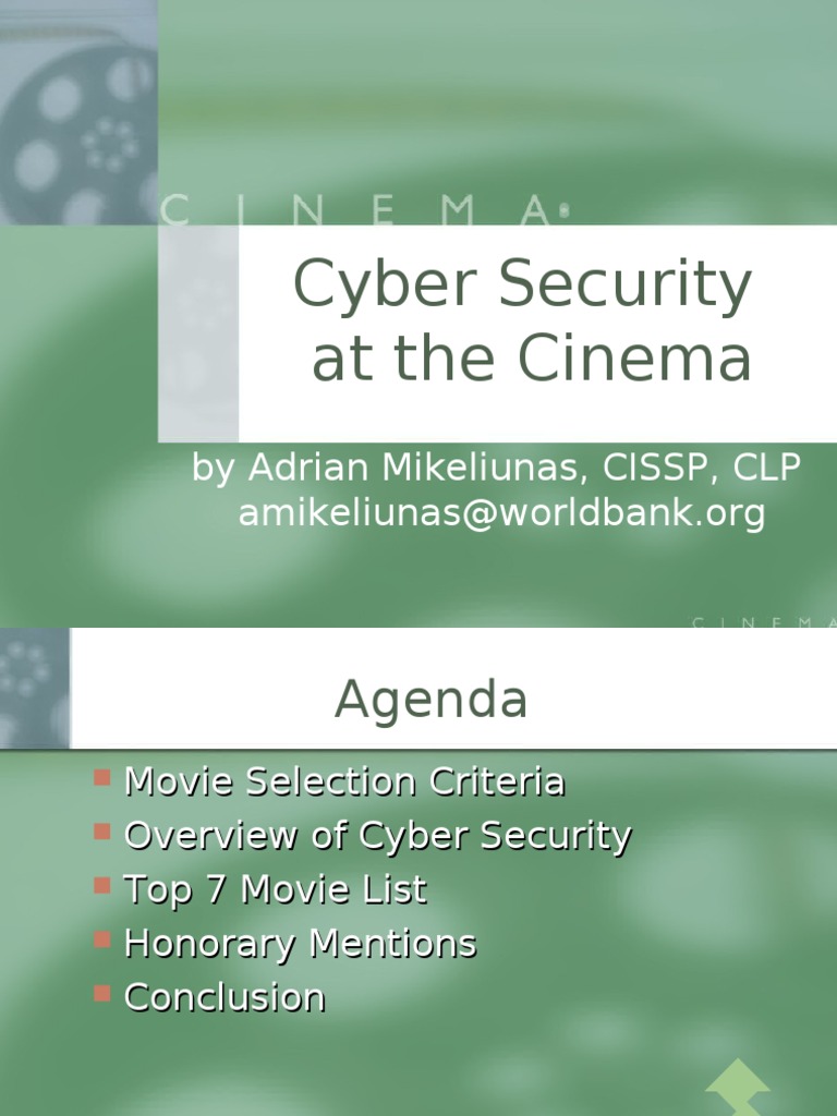 Cyber Security at The Cinema | PDF | Computer Security | Security