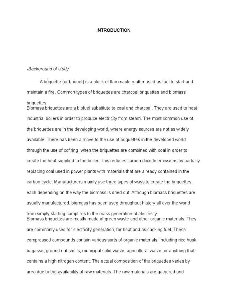 Example of SIP | PDF | Biomass | Chemical Energy Sources