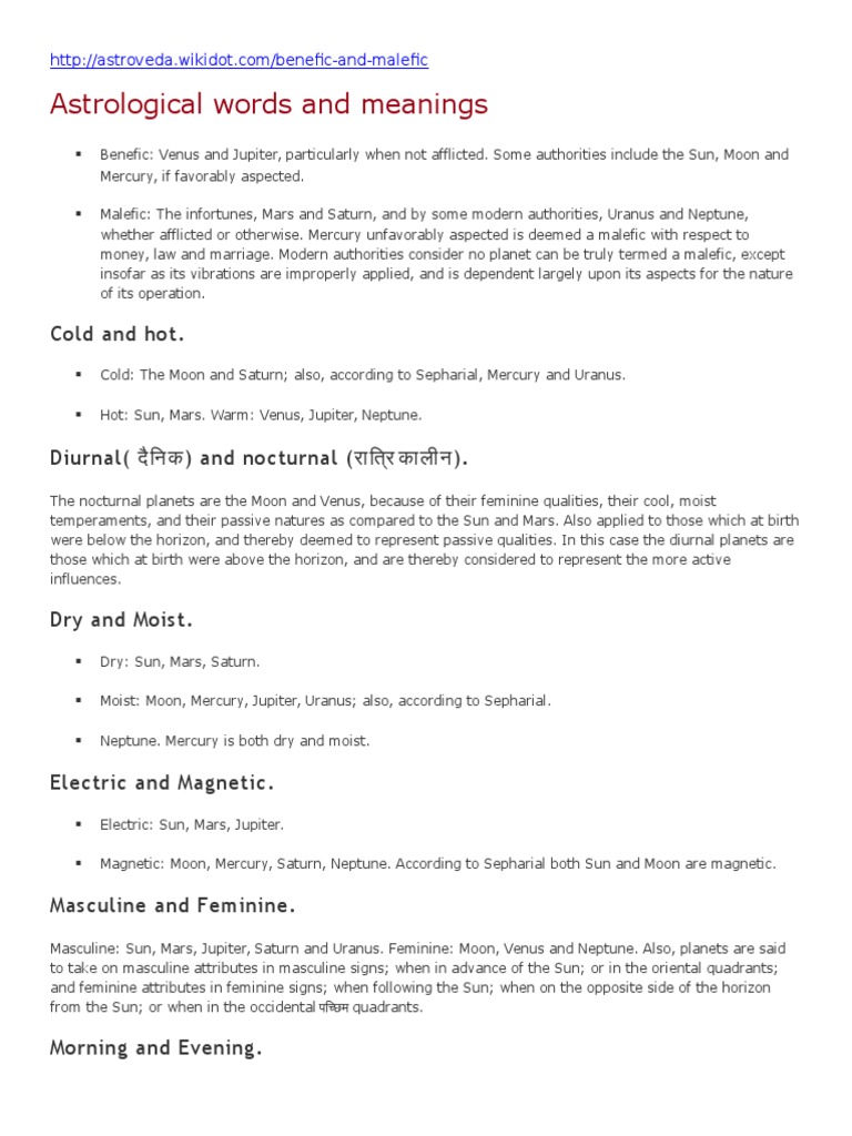 Some Astrological Words and Meanings | PDF | Neptune | Planets