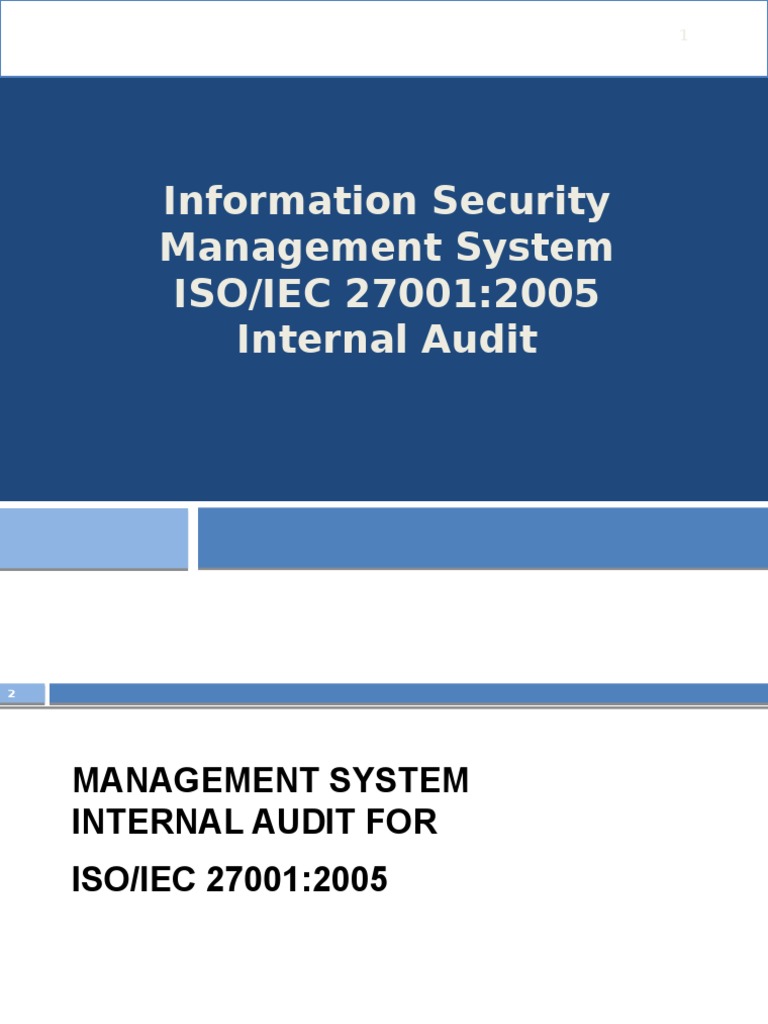 ISO 27001-2005 Internal Audit Course | PDF | Information Security | Audit