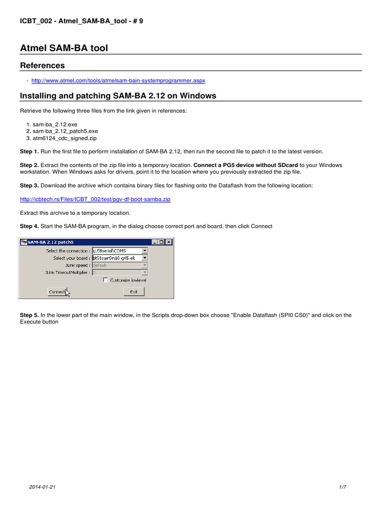 Atmel SAM-BA Tool | PDF | Zip (File Format) | Booting