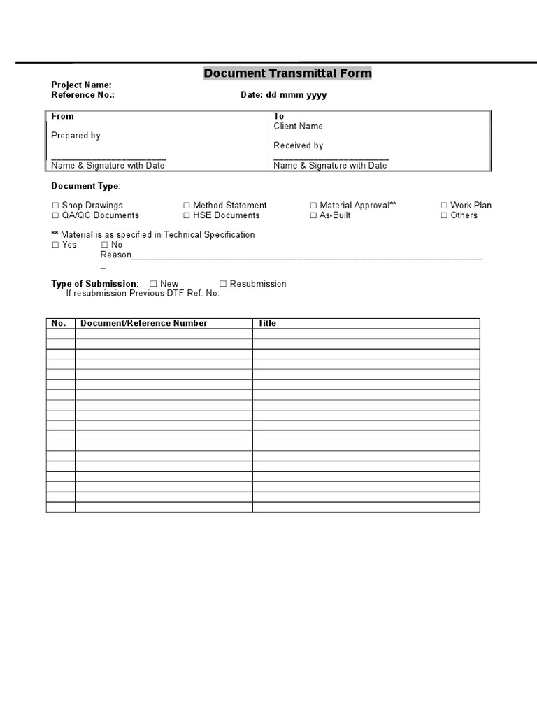 Transmittal Form | PDF | Written Communication | Document