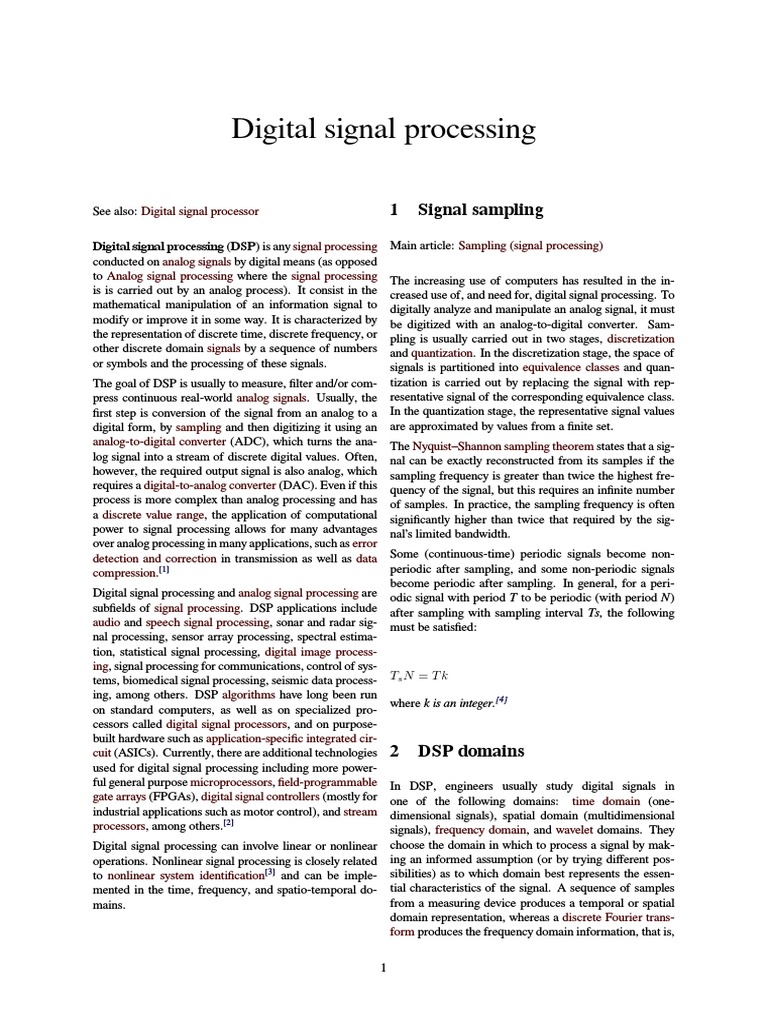 Digital Signal Processing | PDF | Digital Signal Processing | Signal ...