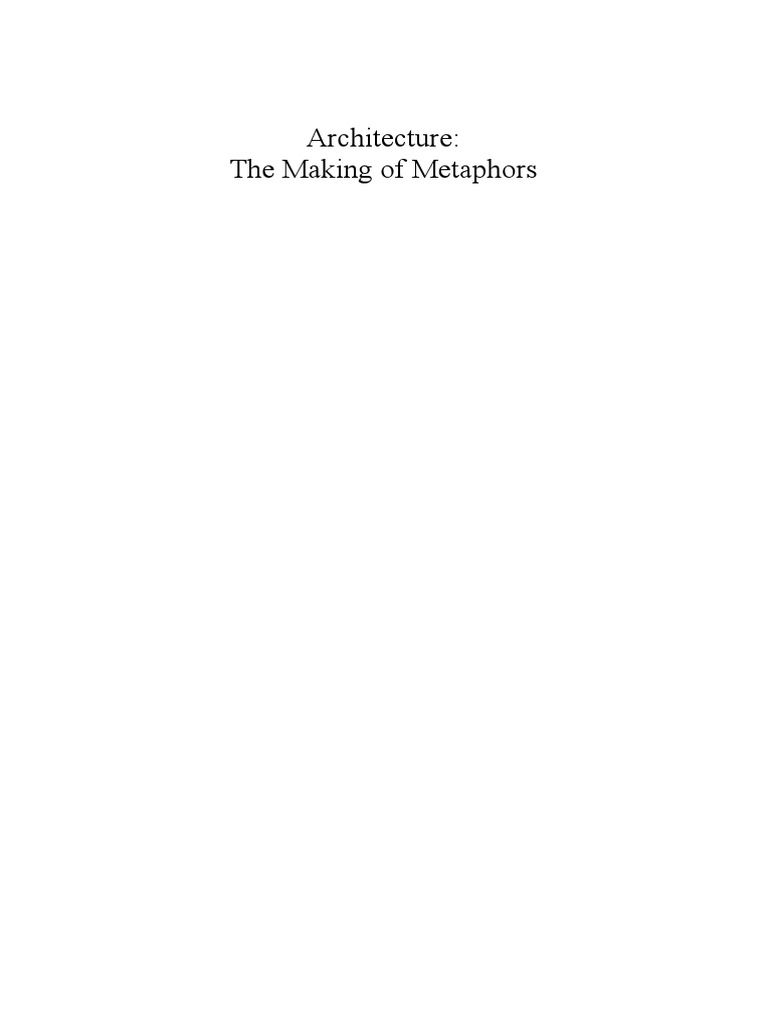 Architecture | PDF | Metaphor | Design