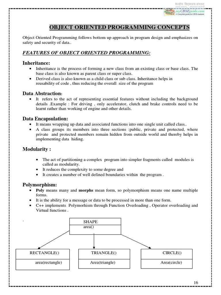 12 Computer Science Notes Ch02 Basic Concepts Of Oop