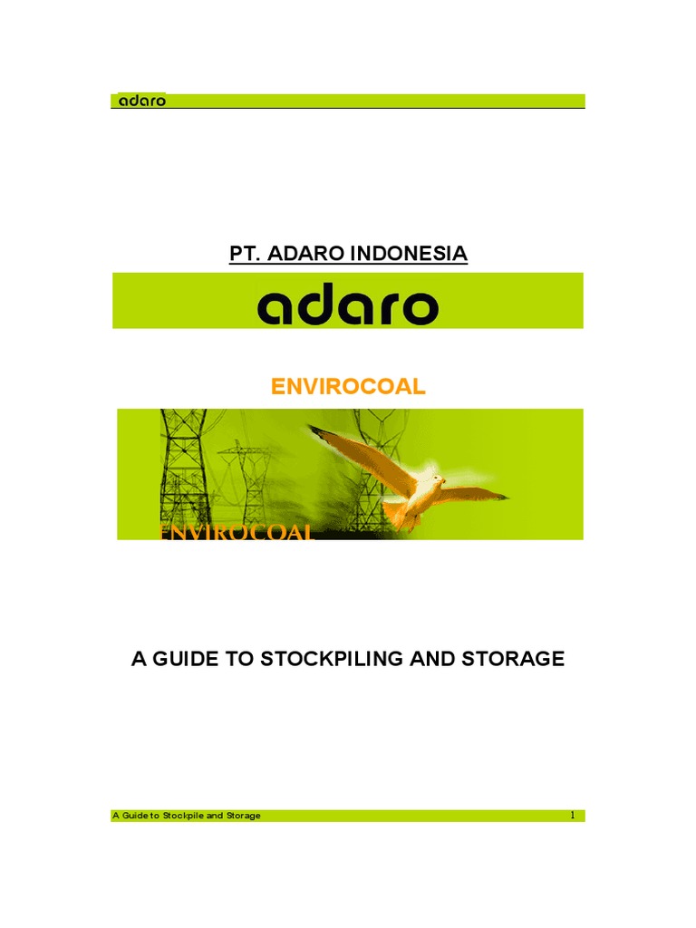 Envirocoal Stockpiling Guidelines | PDF | Adsorption | Coal