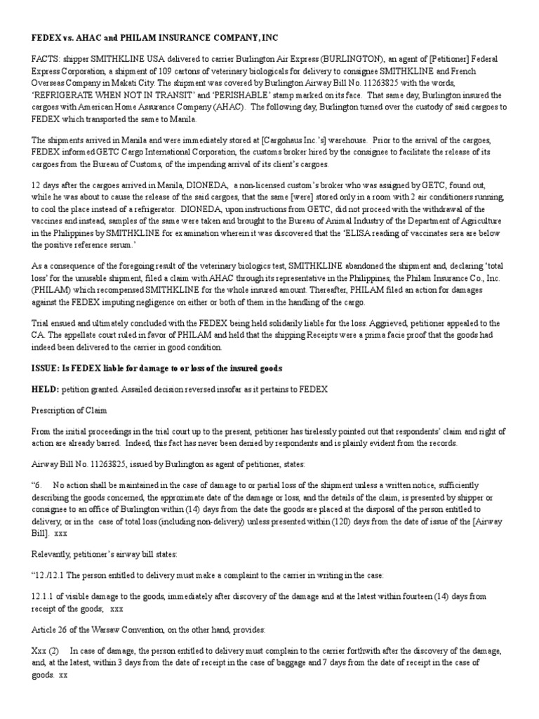 Marine Insurance Cases | PDF | Insurance | Subrogation