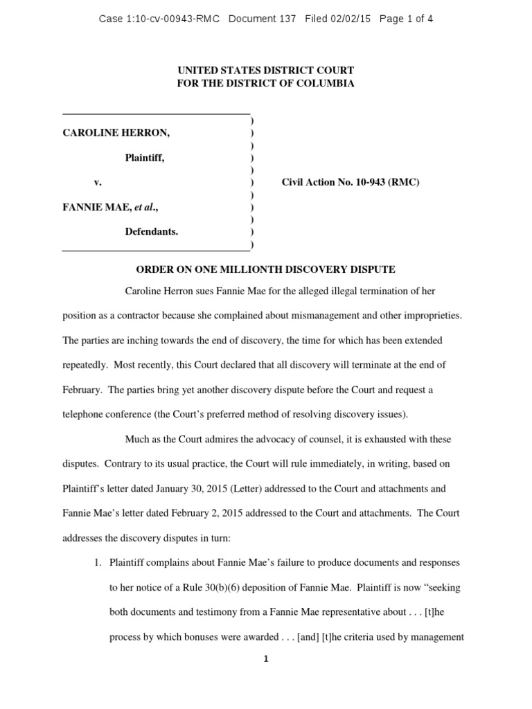 Judge Collyer's Sarcastic Discovery Order | PDF | Deposition (Law ...