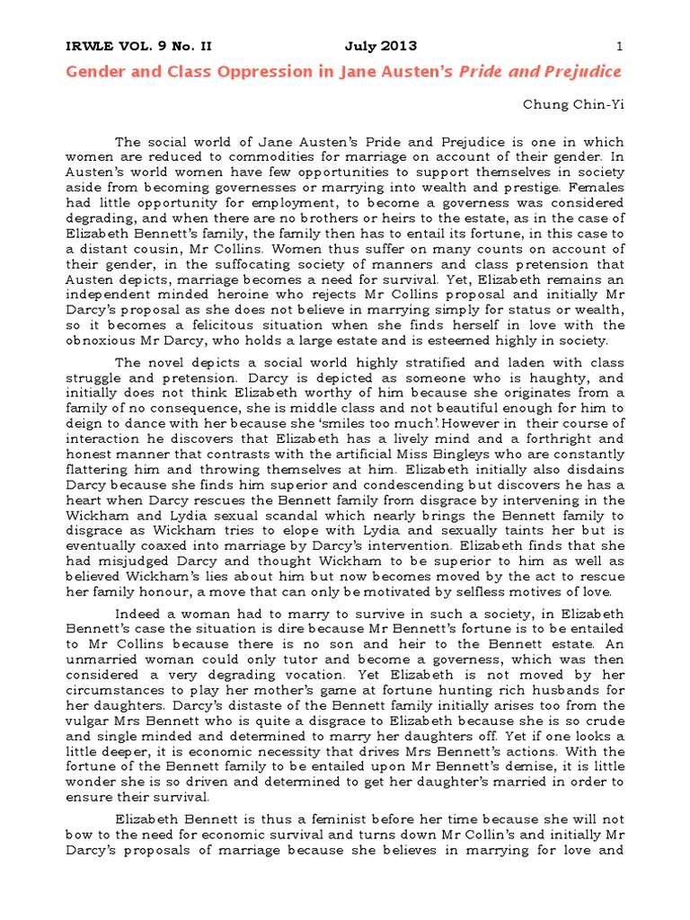 Pride and Prejudice-Libre Resumen | PDF | Pride And Prejudice | Mr. Darcy