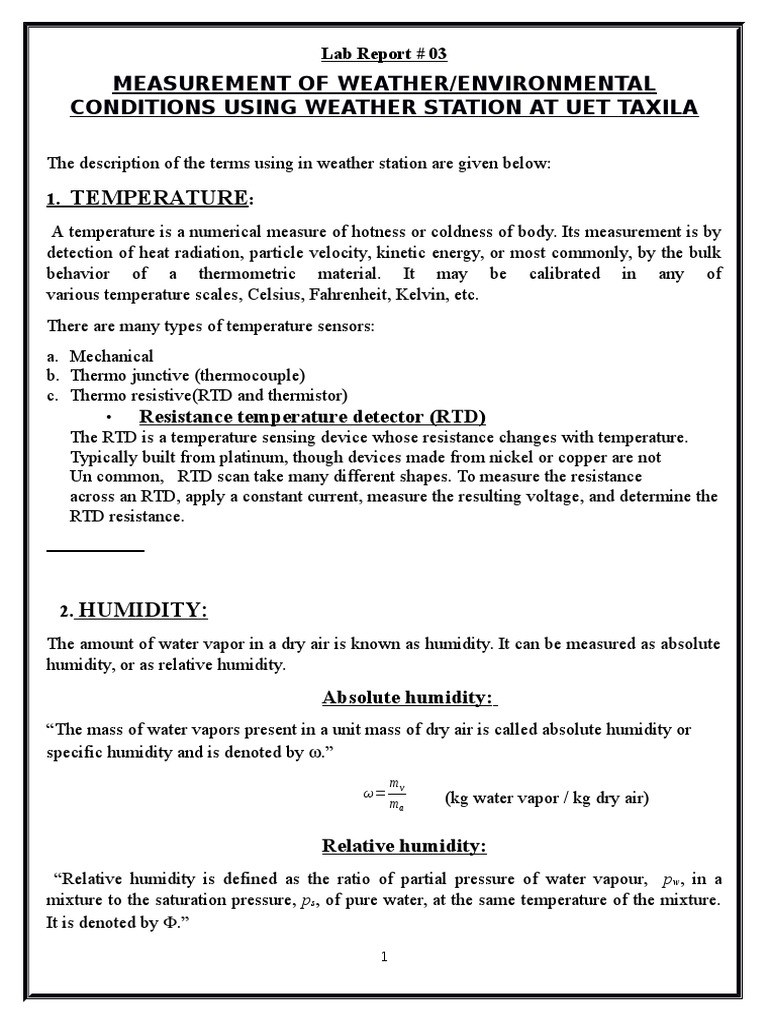Lab Report # 2 | PDF | Humidity | Continuum Mechanics