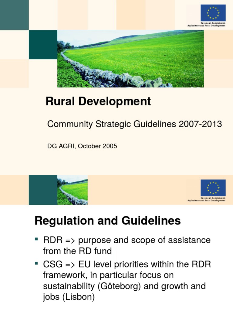 Rural Development: Community Strategic Guidelines 2007-2013 | PDF ...