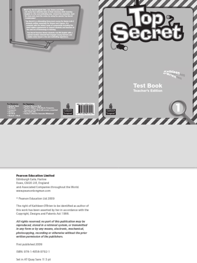 Top Secret 1 Test Book (Teacher's Edition) | PDF | Nature
