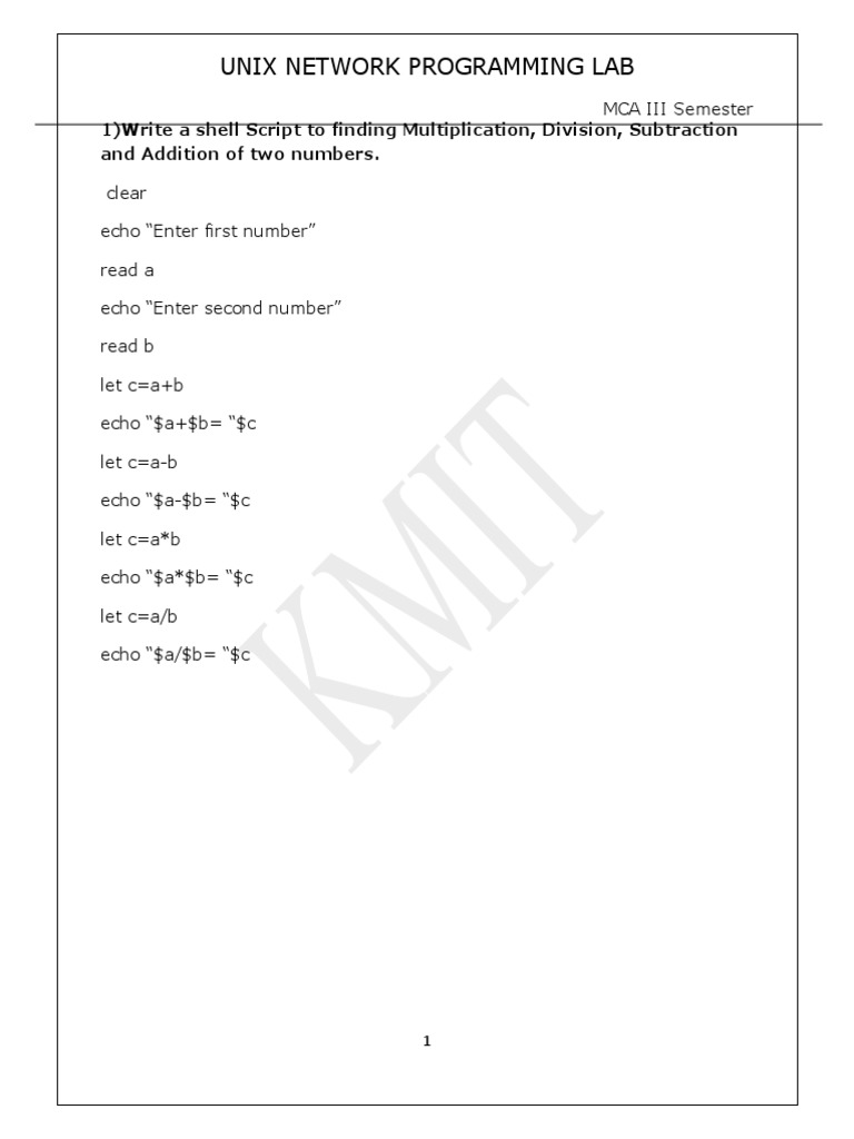 Unix Network Programming Lab | PDF | Computer File | Command Line Interface Unix Network Programming Lab | PDF | Computer File | Command Line Interface