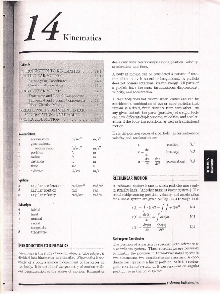 FE/EIT Dynamics Sample Problems | PDF | Rotation Around A Fixed Axis ...