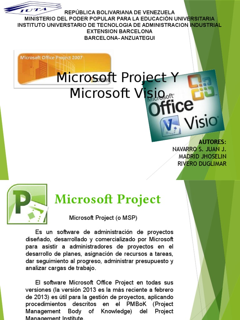 Microsoft Proyect y Visio | PDF | Software | Microsoft