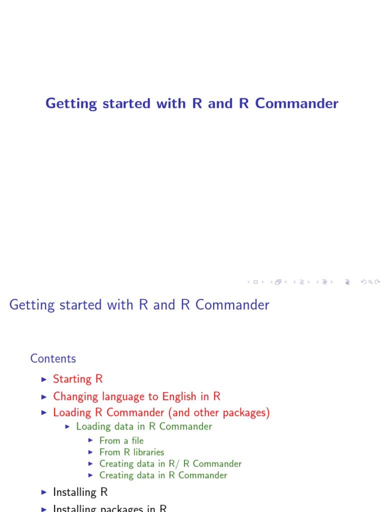 Getting Started With R and R Commander | Download Free PDF | Command Line Interface | Graphical ...