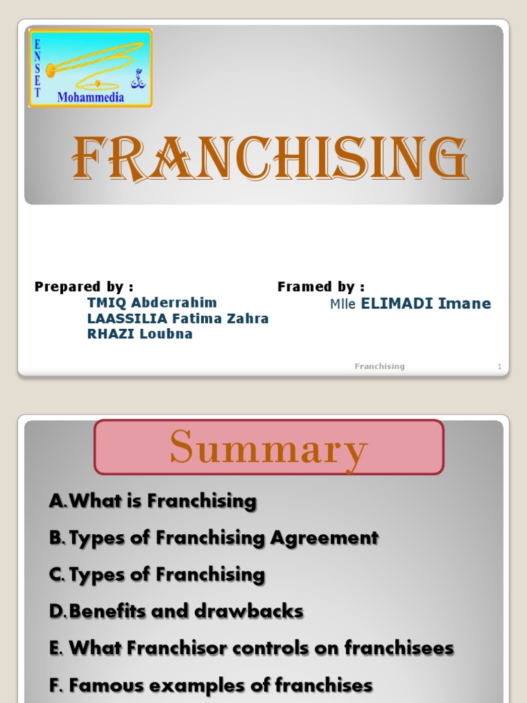 Franchising | PDF | Franchising | Business Law