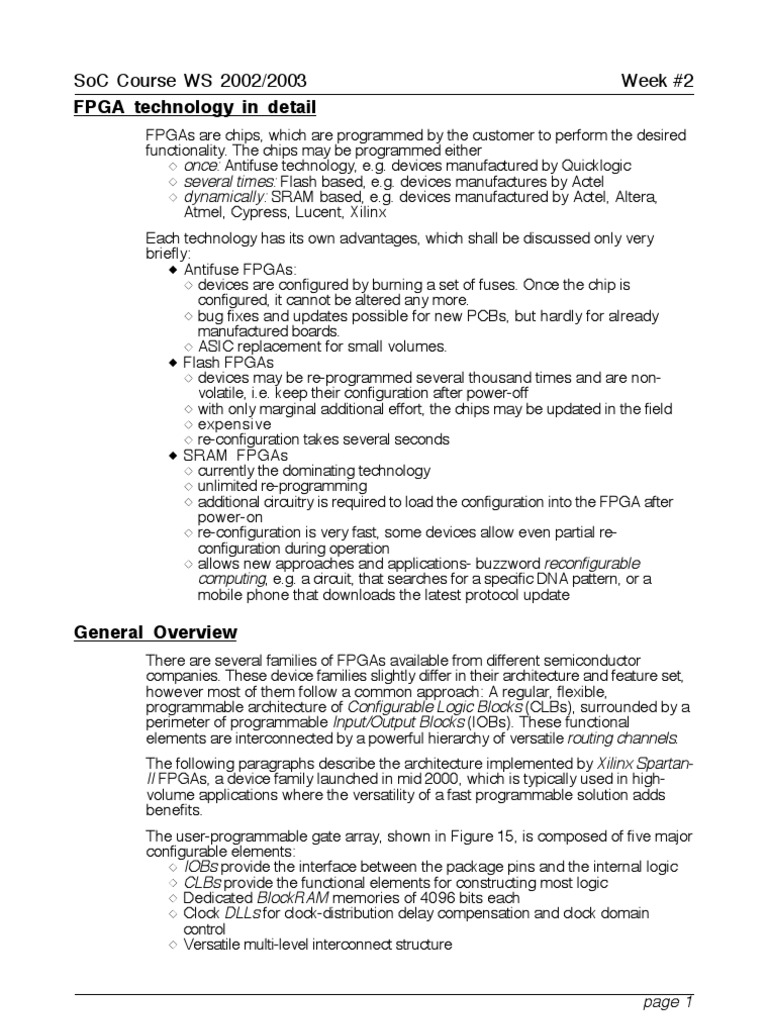 Fpga Technology Pdf Field Programmable Gate Array Logic Gate
