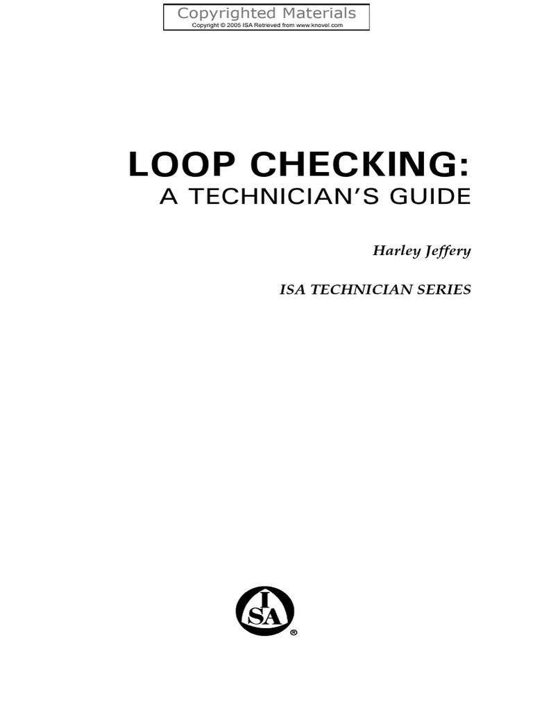 Loop Checking Technicians Guide | Control System | Standard Deviation