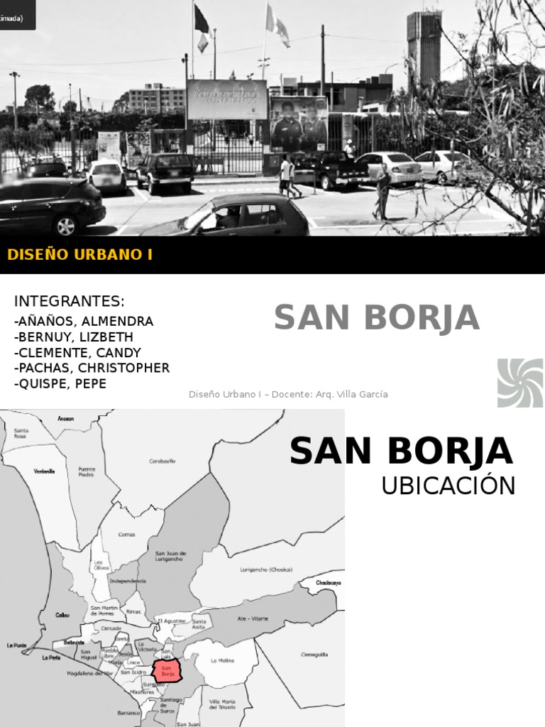 Analisis Urbano Del Distrito San Borja | PDF | Lima | Peatonal