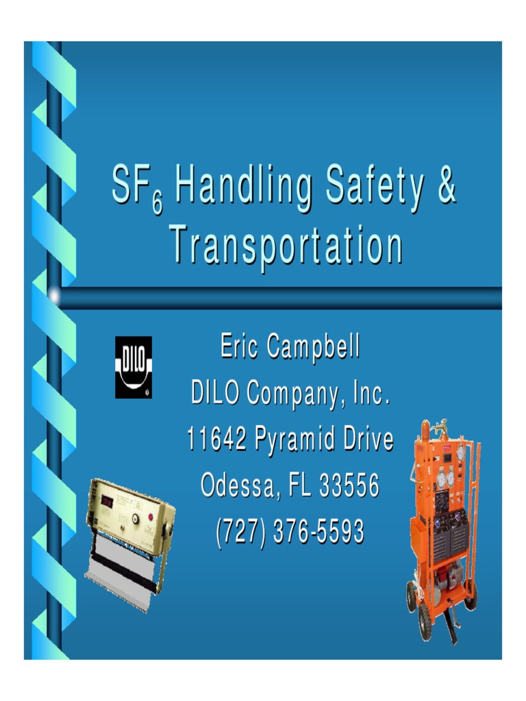 SF6 Handling Safety Guidelines | PDF | Dangerous Goods | Gases
